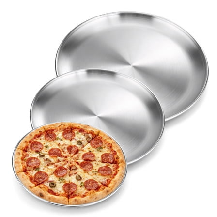 Decorrack Non-Stick Pizza Pan, 13 Inch, Heavy-Duty Alloy Steel, Oven ...