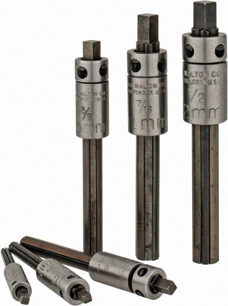 Walton 18001 3/16 to 1/2" Tap Extractor Set 4 Flutes, 6 Pieces ...
