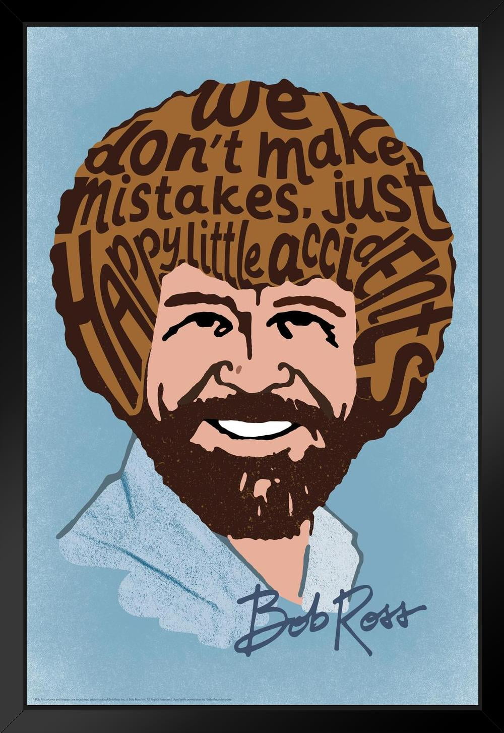 Bob Ross Happy Little Accidents Word Bob Ross Poster Bob Ross ...