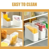 2 Pcs Cheese Storage Box Refrigerator Fridge Butter Container Plastic ...