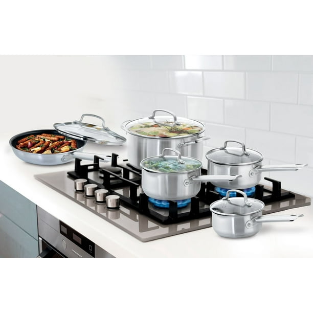 10pc Advantage Pro Stainless-Steel Cookware Set, 10 Pc Cookware Set ...