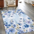 Blue Purple Floral Kitchen Runner Rug 2.7x5 Washable Runners for ...