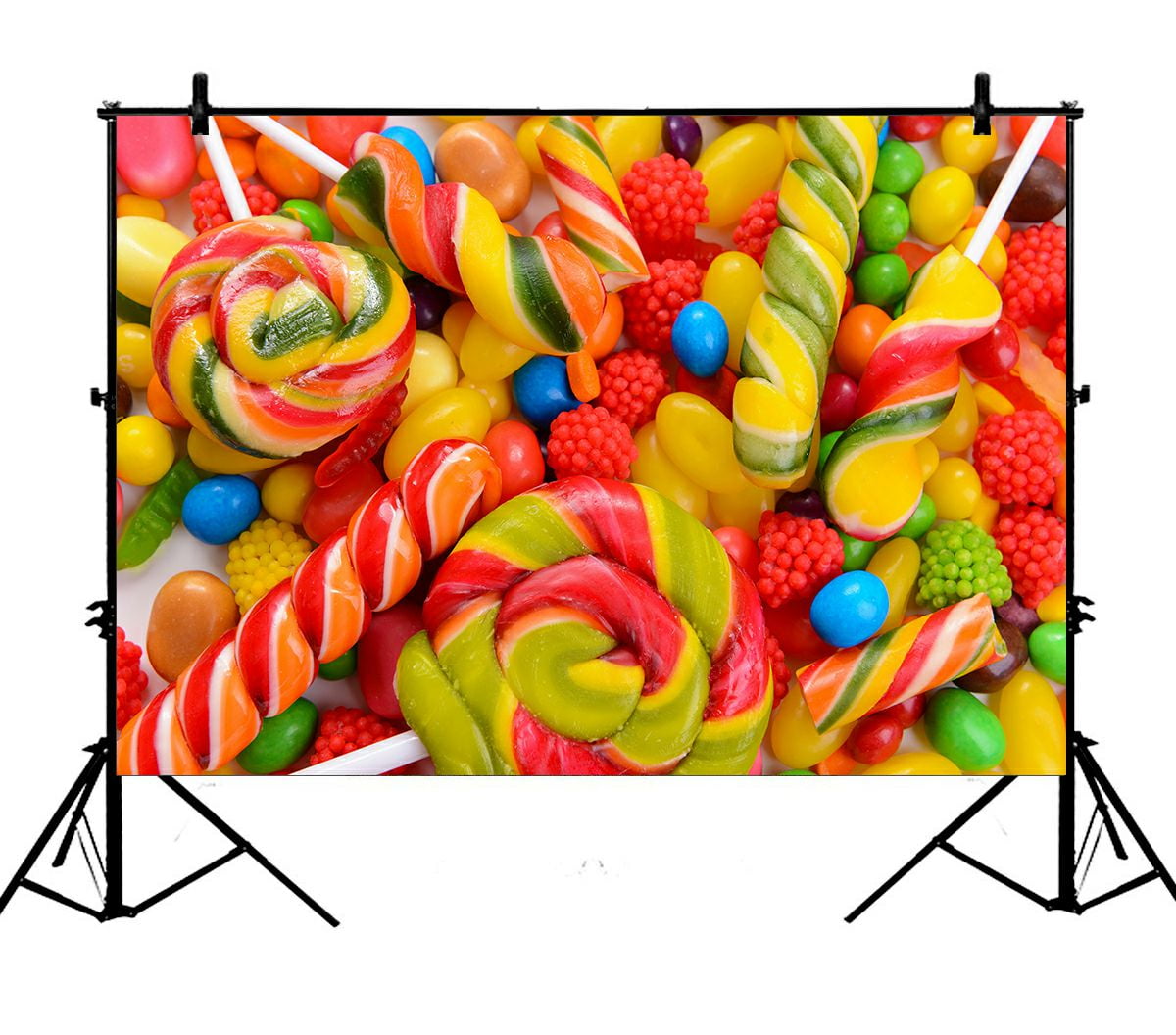 ZKGK 7x5ft Delicious Sweet Candies Polyester Photography Backdrop For ...