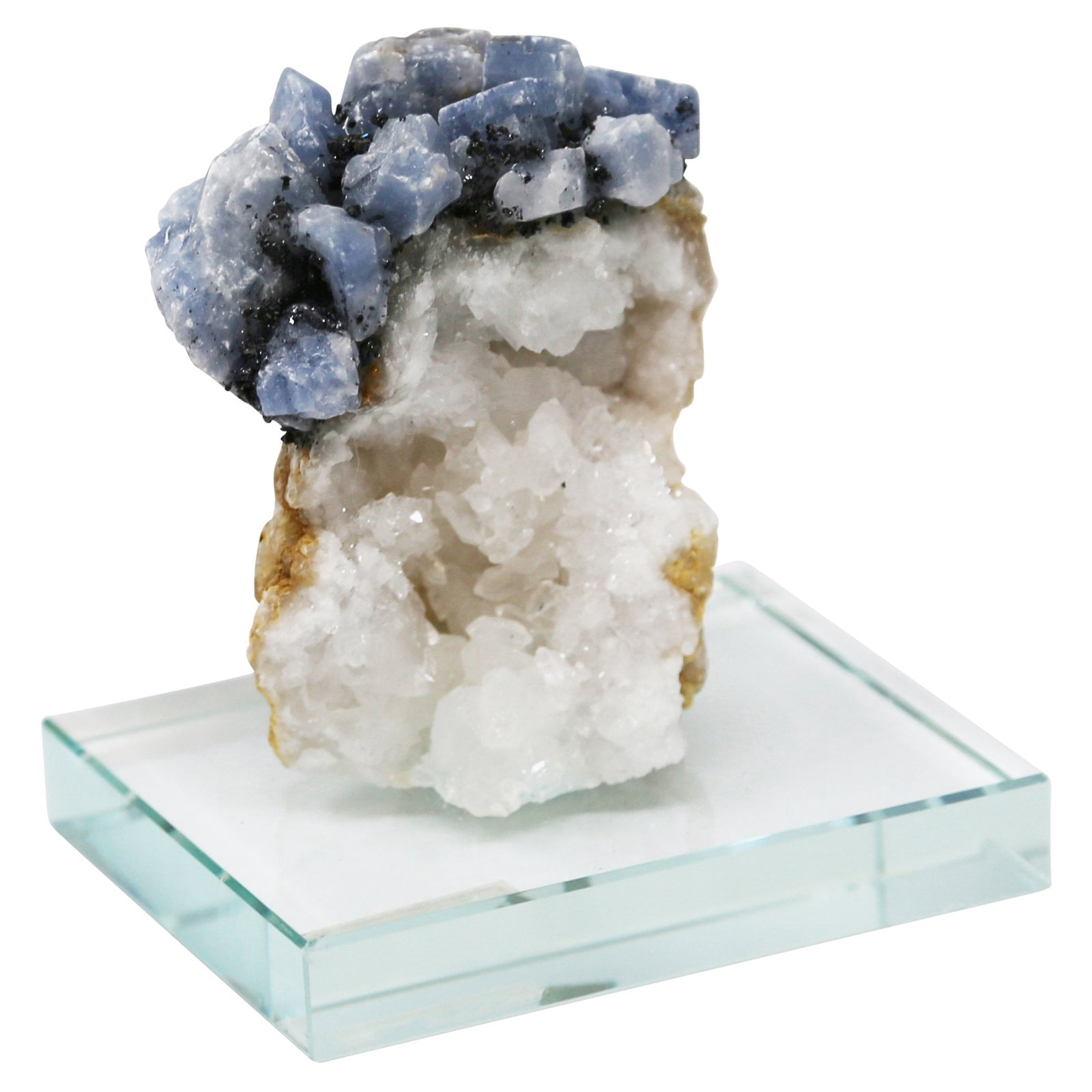 WHITE/BLUE GEODE ON GLASS BASE - Walmart.com
