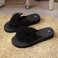 BRICH Flip Flops for Women Flower Dressy Wedges Platform Flat Sandals ...