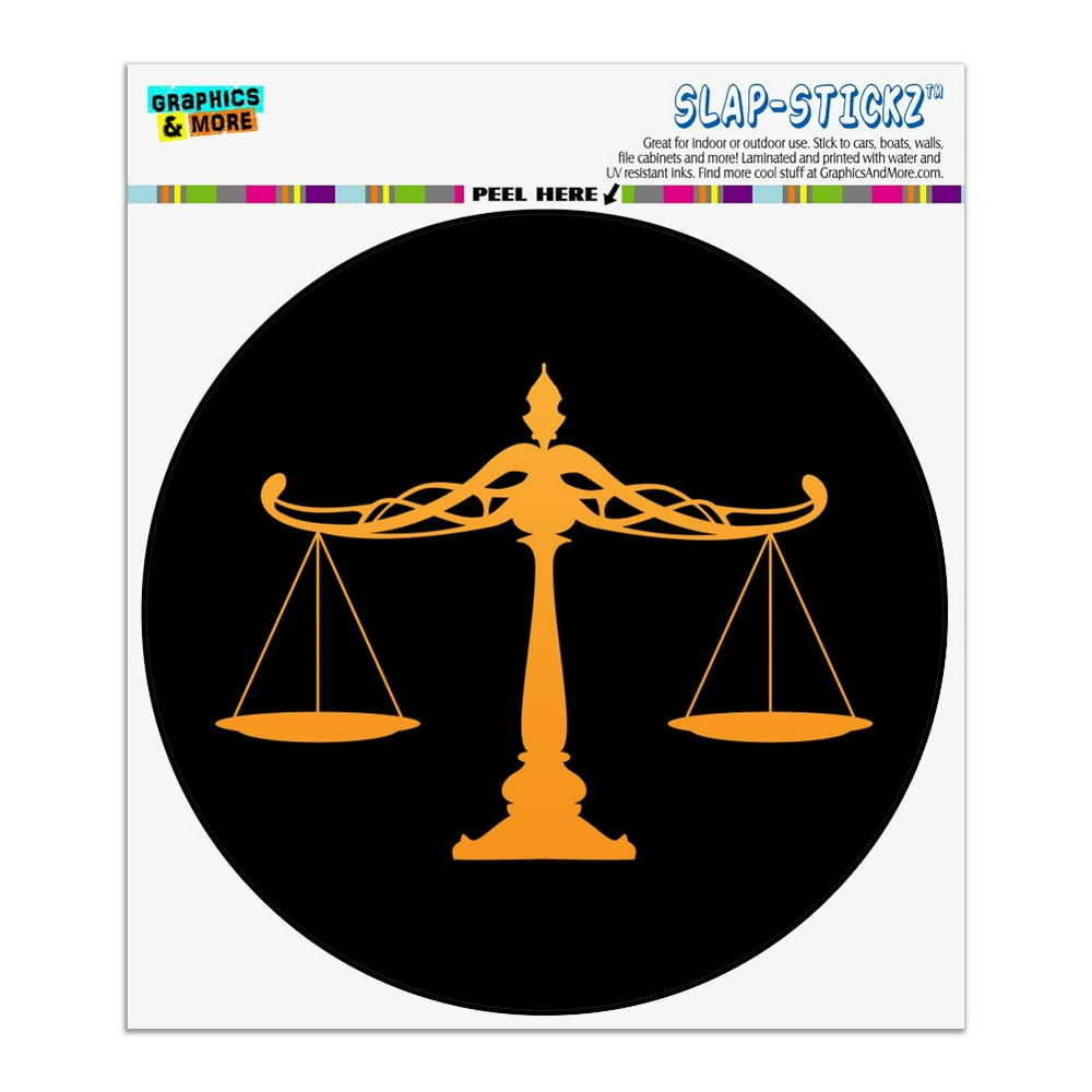 Scales Of Justice Legal Lawyer Automotive Car Window Locker Circle ...