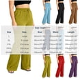 Dagugfen Plus Size Womens Summer Pants Loose Fitted Drawstring Elastic ...