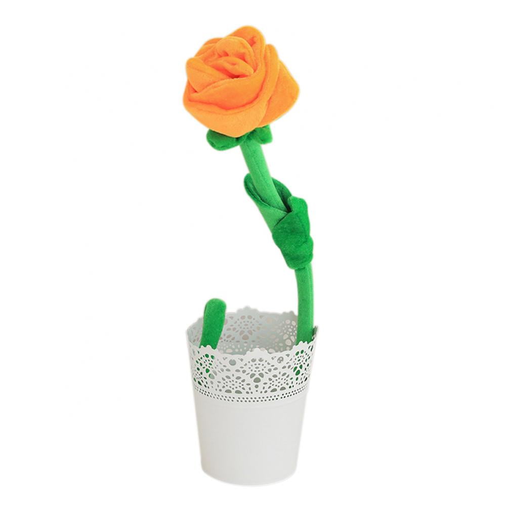 Plush Rose Flower Bendable Stems Colorful Stuffed Rose Flower Toy ...