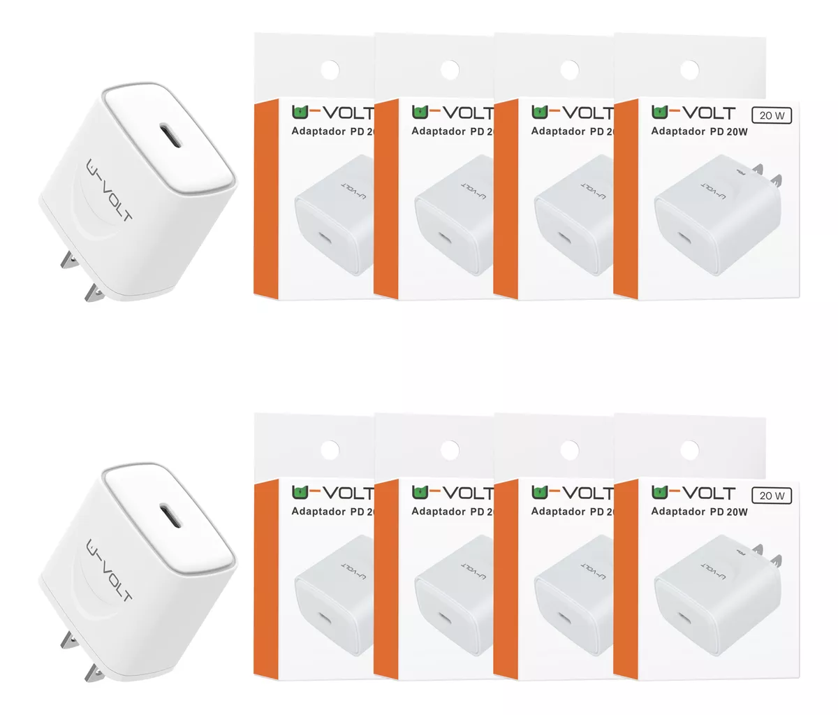 10 Piezas Cubo Cargador Tipo C Pd 20w Carga Rápida U-volt | Walmart en ...