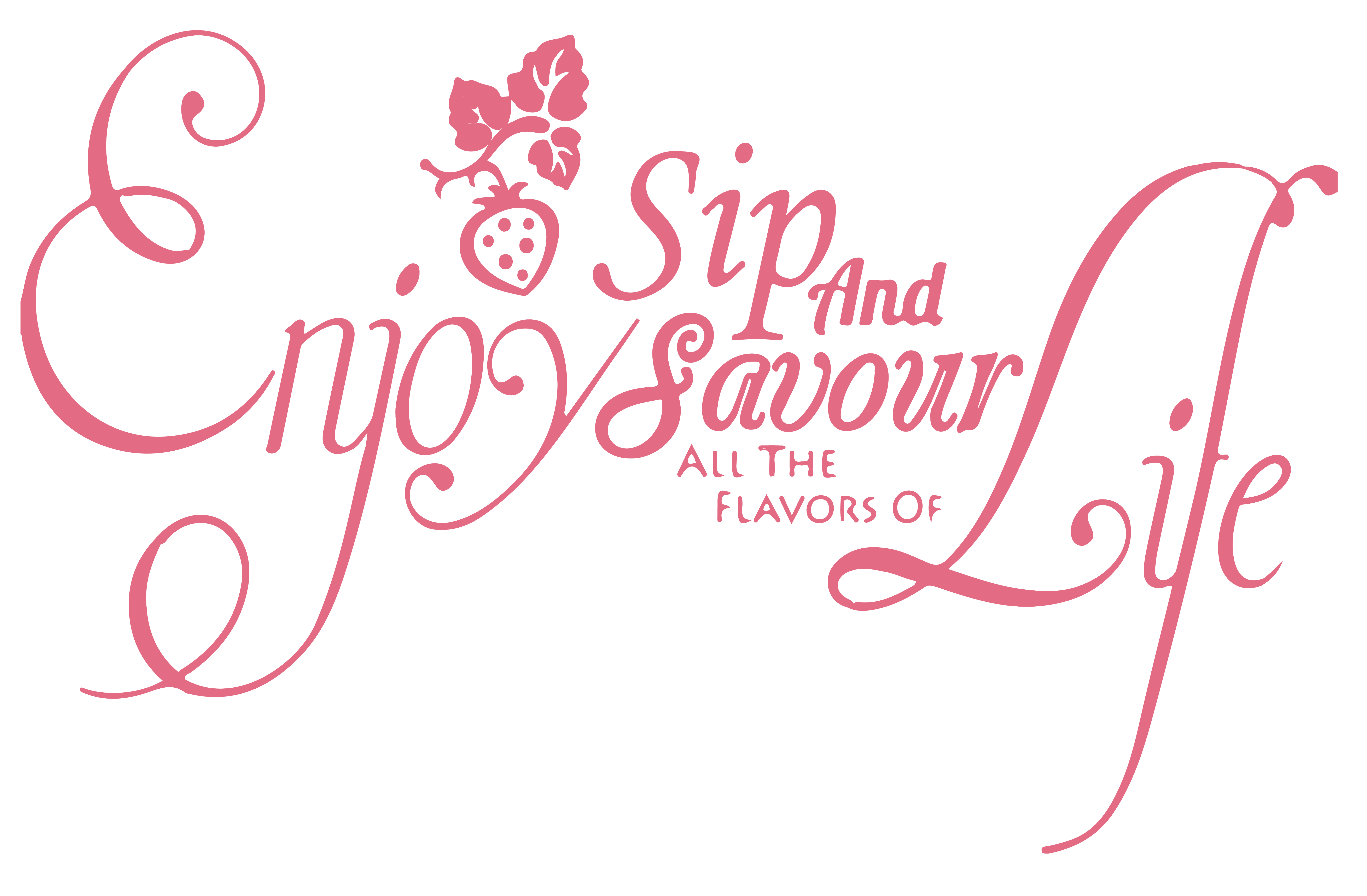 Sip and enjoy savour all the flavours of life Vinyl Decal Sticker Quote ...