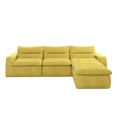 Aukfa 117" L-Shape Sectional Sofa with Ottoman, 4-Seater Chenille ...