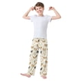 Animal Dog Yellow Tile Pajama Pants Soft and Lightweight Elastic ...
