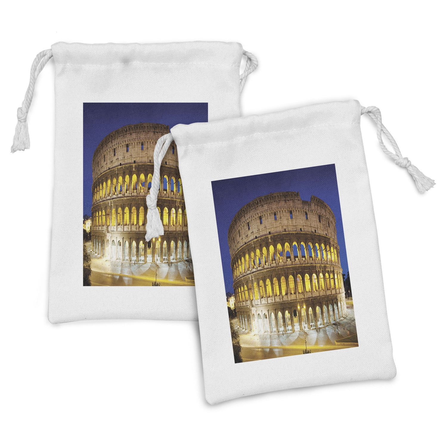 the Colosseum Fabric Pouch Set of 2, Historic Imperial Roman ...