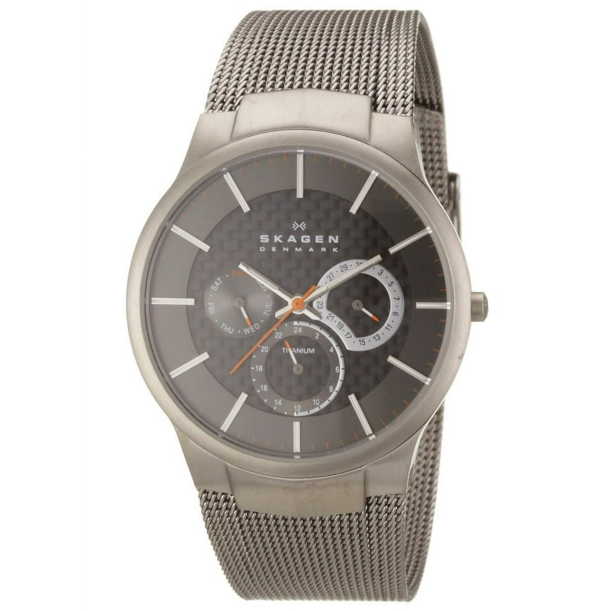 Click here for Skagen Mens Grey Titanium Multifunction Mesh Watch... prices