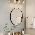 Atilioo Black Round Mirror, 20 inch Wall Hanging Circle Mirrors for ...