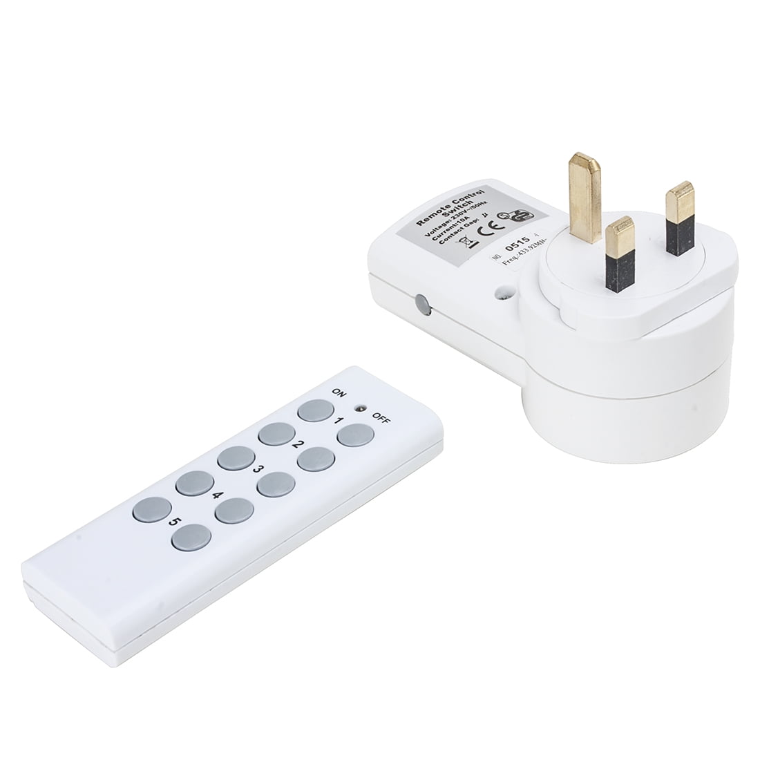5Pcs AC230V 10A UK Plug Wireless Remote Control UK Socket Outlet w 1 ...