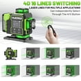 Huepar 4√ó360¬∞ Self-Leveling Laser Level with Bluetooth Remote ...