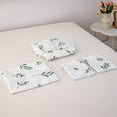 4pcs Minimalist Leaf Fitted Sheet Set - Elegant Bedding for Modern ...