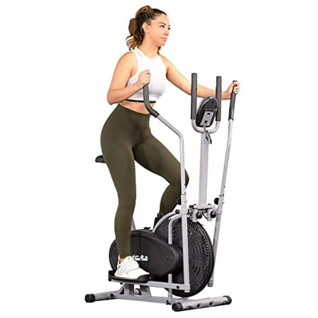 XtremepowerUS 2 in 1 Elliptical Fan Bike Dual Cross Trainer Machine ...