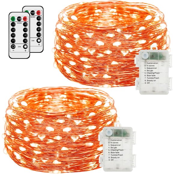 Orange Battery Powered Lights