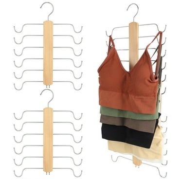 Jetcloudlive love Tank Top Hanger Camisole Hanger Wooden with 24 Metal ...