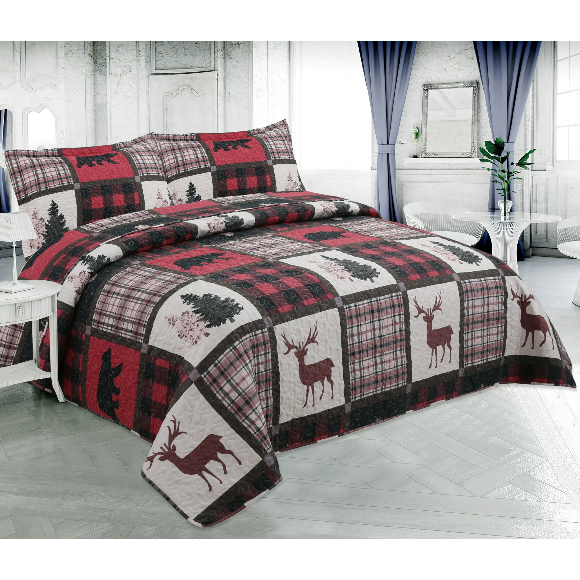 Click here for Marina Decoration Rich Printed Stitching Coverlet... prices