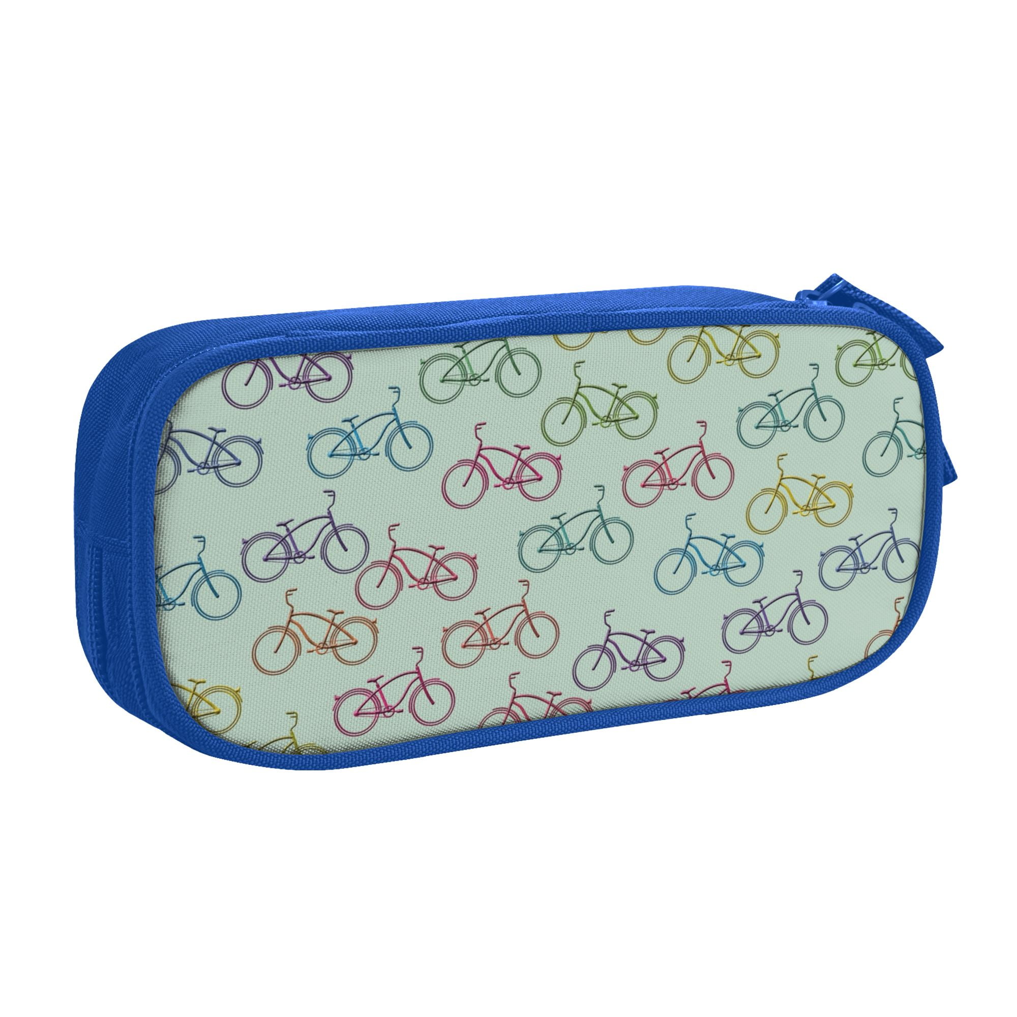 TEQUAN Large Capacity Pencil Case, Bicycle Bikes Pattern Pencil Pouch 2 ...