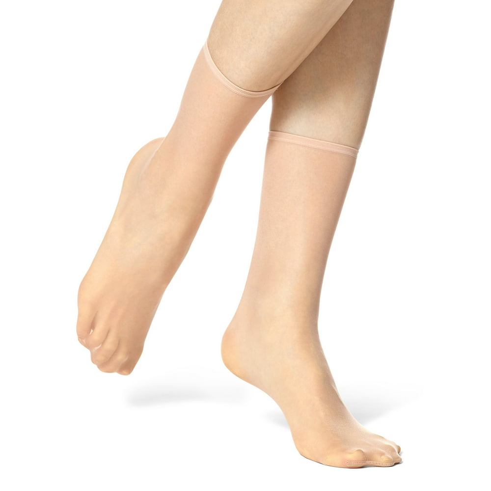 Hue Hue Womens Super Sleek Sheer Ankle Socks Style 13627