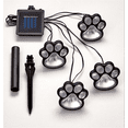 4 Solar Paw Print Lights Dog Path LED Cute Lawn, Garden, Patio, Yard ...
