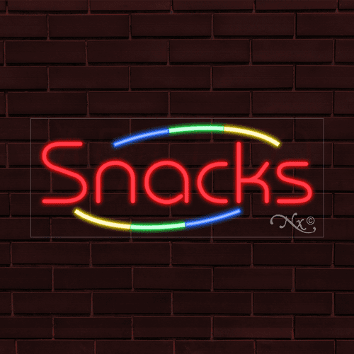 Snacks-LED Neon Sign 30"L x 12"H #30901 - Walmart.com