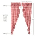 VHC Brands Annie Buffalo Check Cotton Farmhouse Curtains Rod Pocket ...