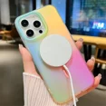 Aurora Gradient Matte Magnetic Case For iPhone 16 15 14 Pro Max 16 Plus ...