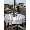 Abstract White Striped Round Outdoor Tablecloth with Umbrella Hole ...