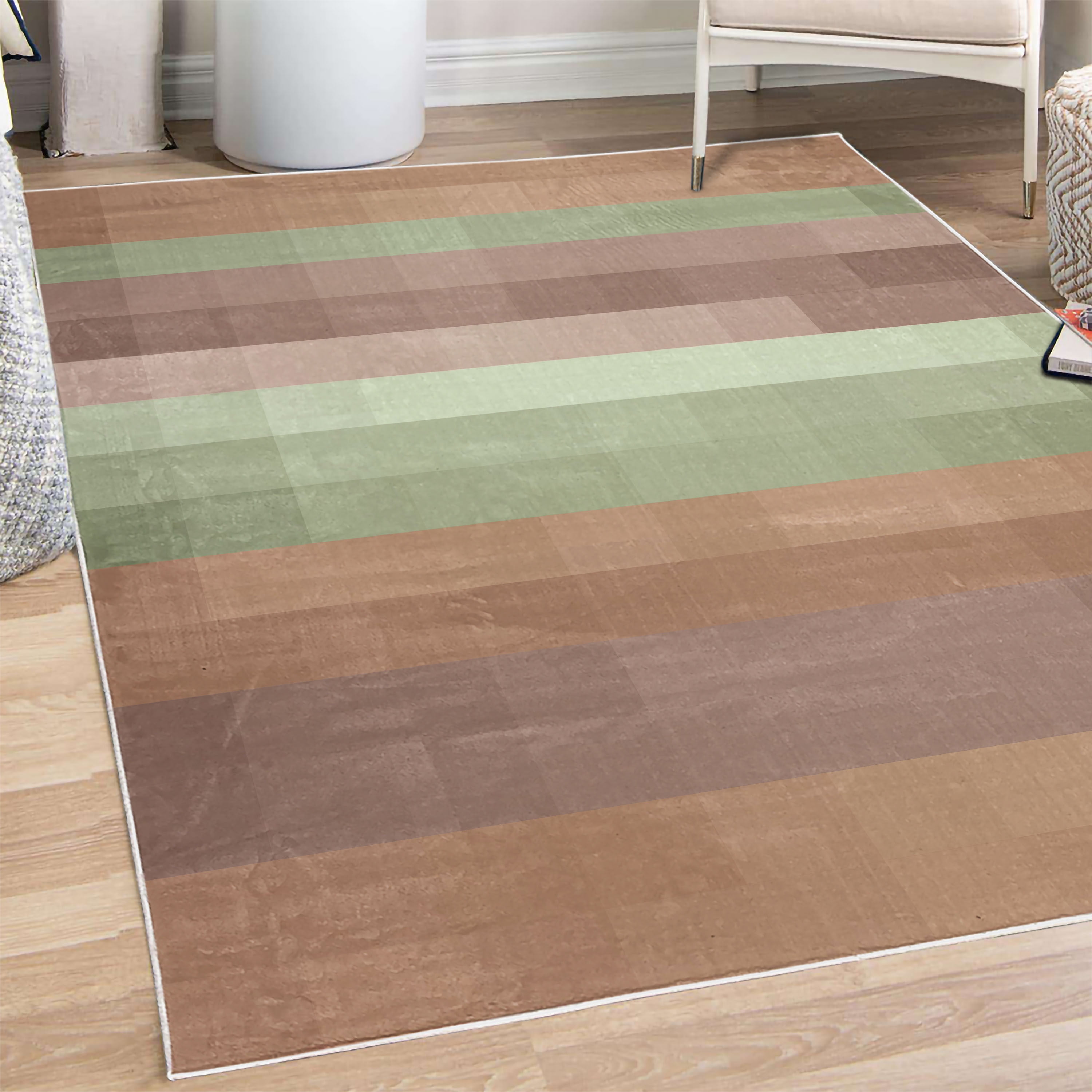 Palette Decorative Rug, Abstract Vortex Swirls and Shapes Pattern ...