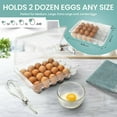 Home Intuition 24 Slot Egg Organizer Storage Box, Large Food Keeper for ...