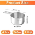 4 Pack 1 Cup Stainless Steel Measuring Cup, 250 ml | 240 cc | 8 oz ...
