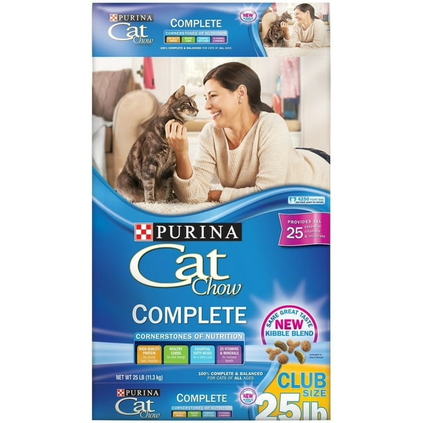 Purina Cat Chow Complete Dry Cat Food, 25 lb - Walmart.com