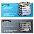 Marbrasse 5-Tier Paper Letter Tray Organizer with Handles, Mesh desktop ...