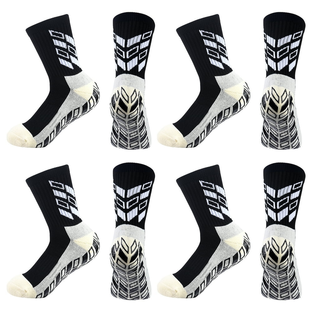 Click here for Choks Chok 4 Pairs Men‘s Soccer Socks Non Skid Bal... prices