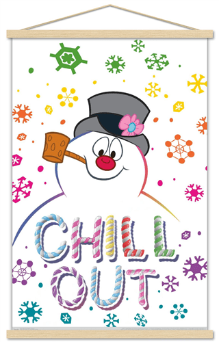 Frosty The Snowman - Chill Out Wall Poster with Magnetic Frame, 22.375 ...