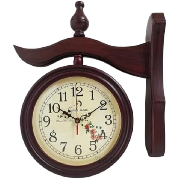 10" Vintage Railway Station Clock Victoria Double Sided Station Clock ...
