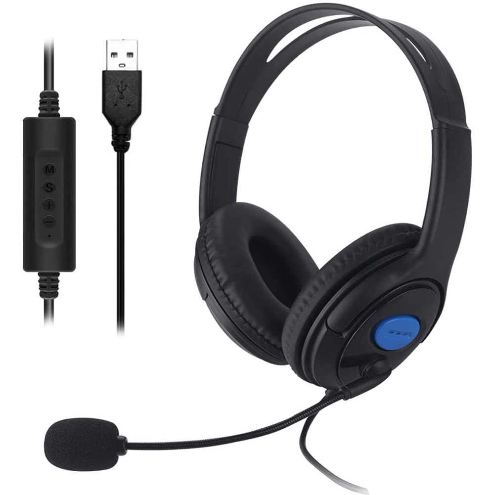 HonHaione USB Over-ear Gaming Headphone with Microphone Computer Wired ...