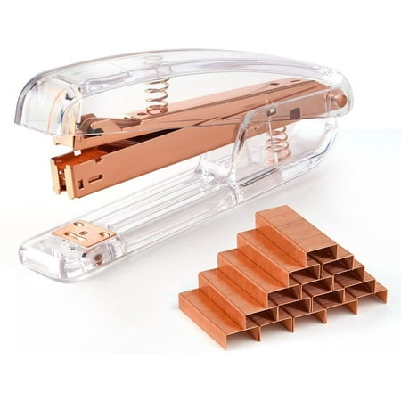 Acrylic Stapler Rose Gold Desktop Stapler with 2000 Pieces Rose Gold ...