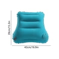 16.93x15.35in PVC Flocking Inflatable Lumbar Pillow, One Press ...