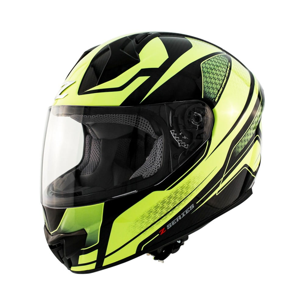Zox Odyssey Carbon Vigiliance Motorcycle Helmet Hi-Viz Yellow/Black ...