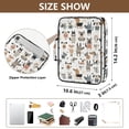 ALAZA Cartoon Doodle Dogs Pattern Expanding Accordion File Folder 3 ...