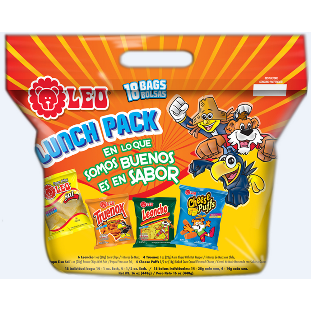 Botanas y Derivados Leo Lunch Pack, 18 ea - Walmart.com - Walmart.com
