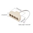 Uxcell Phone Jack Splitter 6P4C 4 Way Socket Adapter Telephone Line ...