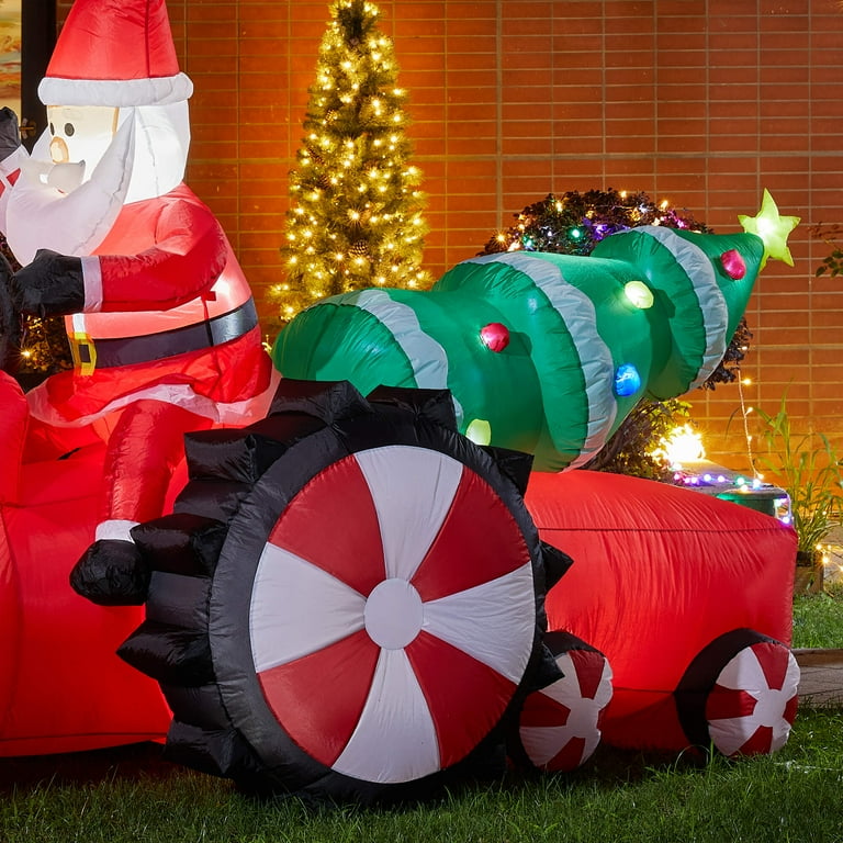 Christmas Decoration Lighted Tractor Animated Farm Tractor