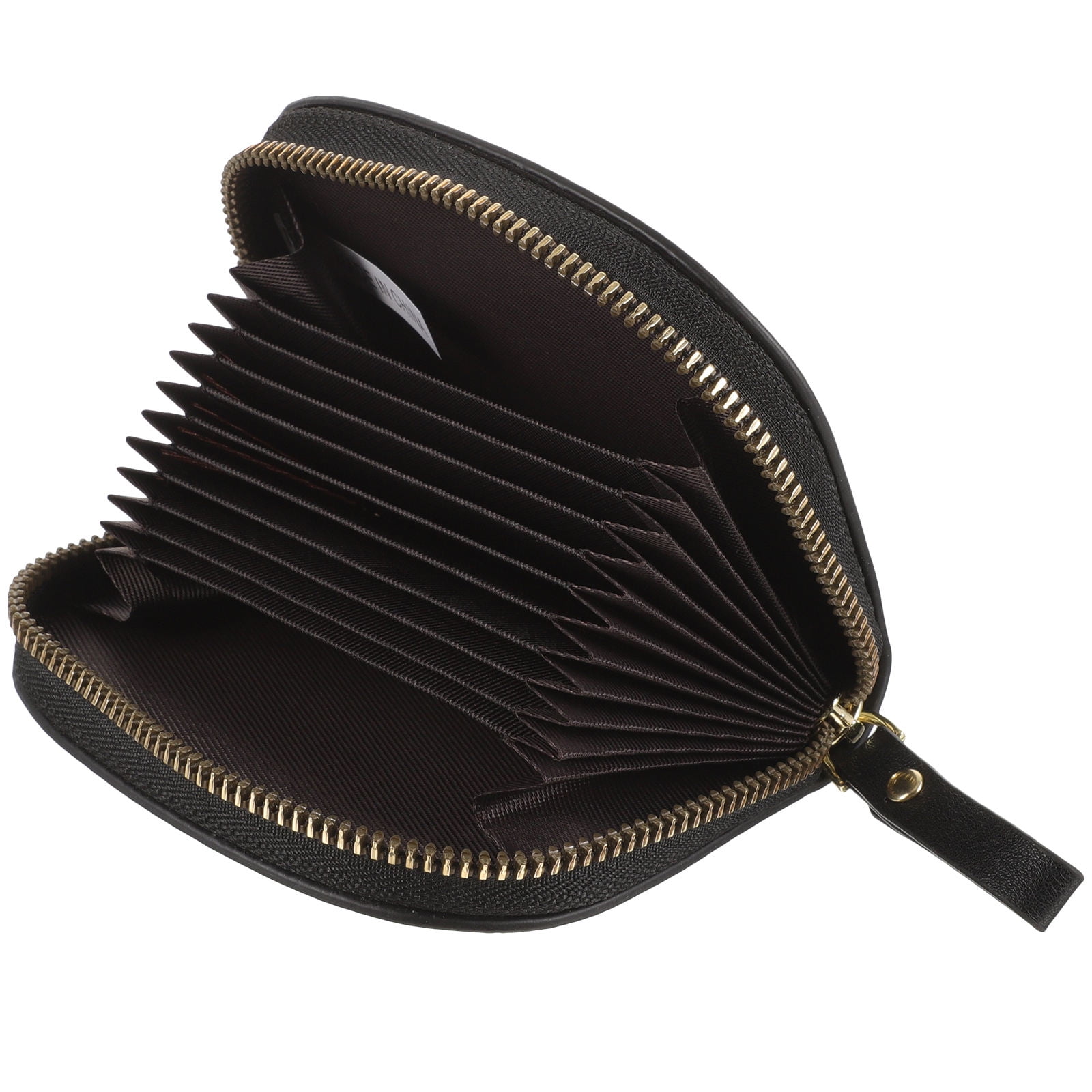 Oulii 1set Small Card Wallet Women Compact Design With Card And Money Storage Pu And Metal 11.5x9cm 4.3x3.5x1.1in